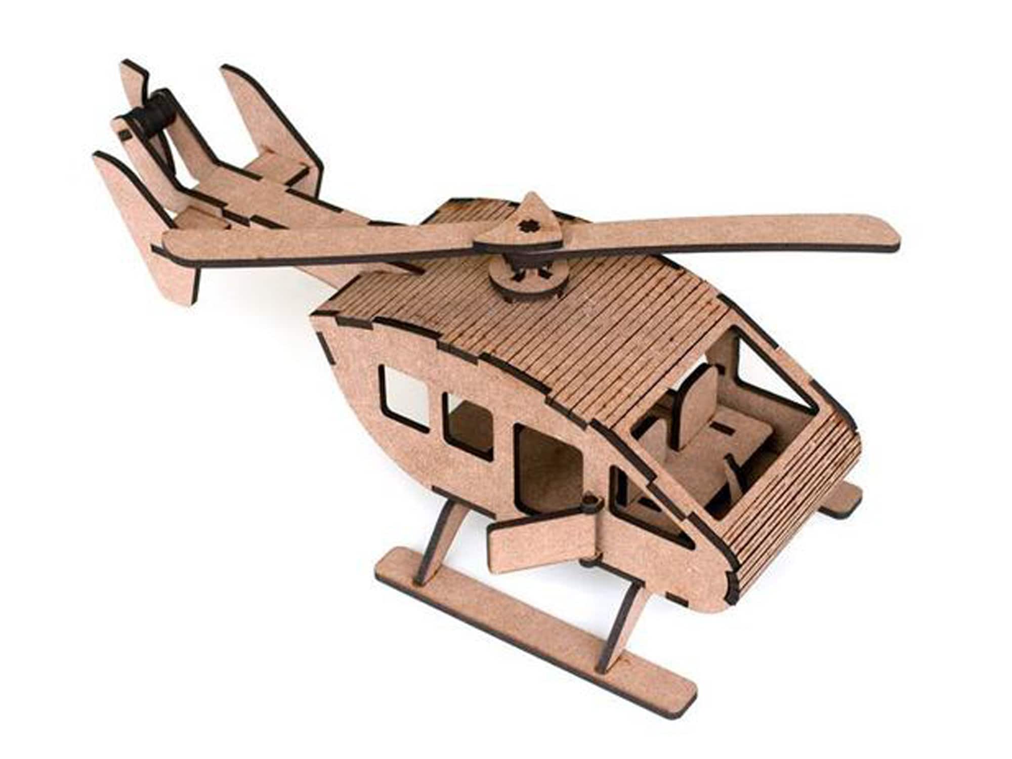 Laser Cut Helicopter Toy Template 3d Model Puzzle Laser Cut - Etsy