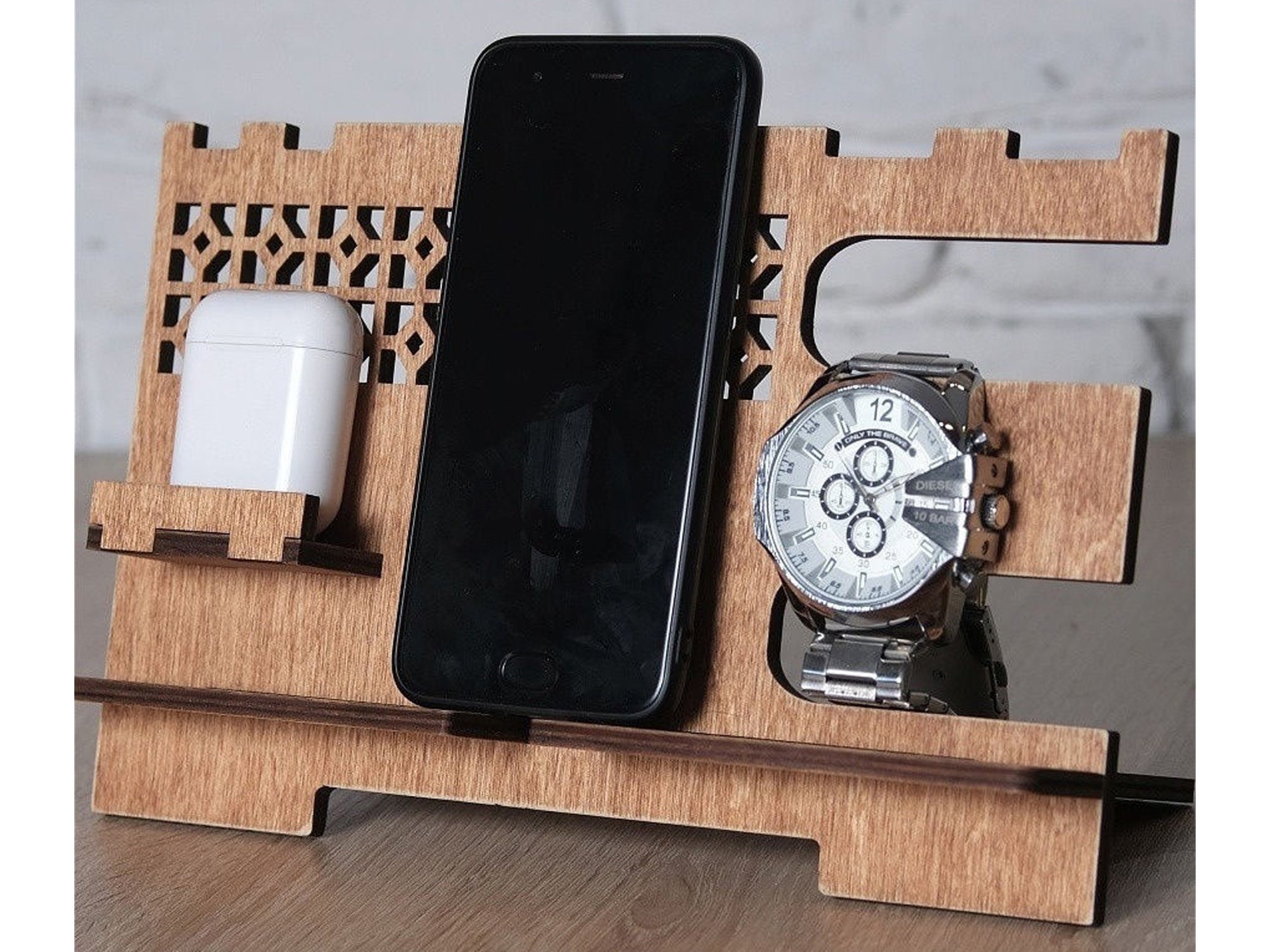 Laser Cut Cell Phone Stand Svg Template Glowforge Phone Dock - Etsy