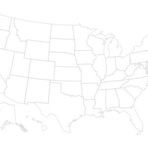 USA MAP SVG Files, States Svg Files for Cricut, All States Svg File ...