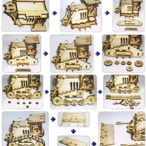 Laser Cut Bulldozer 3D Model Kit Cdr Ai Dxf Eps Pdf SVG Glowforge ...