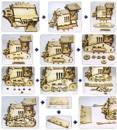 Laser Cut Bulldozer 3D Model Kit Cdr Ai Dxf Eps Pdf SVG - Etsy Canada