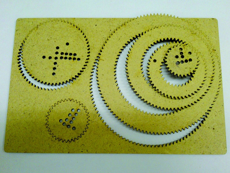 Set of 10 Laser Cut Spirograph-art Kit-brain Teaser-spiral - Etsy