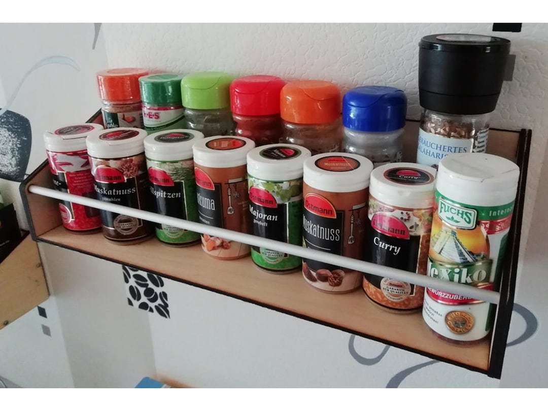 Laser Cut Geometric Spice Rack Cnc Glowforge Cricut SVG EPS DXF Vector ...