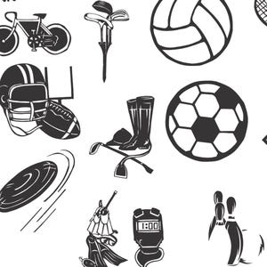 Sports Equipment SVG Cut Files | Digital Download | Cricut, Silhouette ...