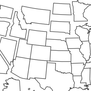 USA MAP SVG Files, States Svg Files for Cricut, All States Svg File ...