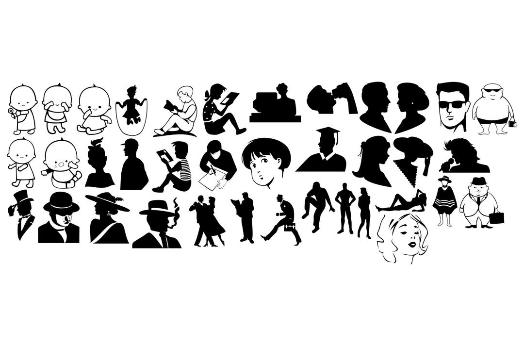 Ultimate People Icon Set: Hundreds of Vector Graphics | People Clipart ...