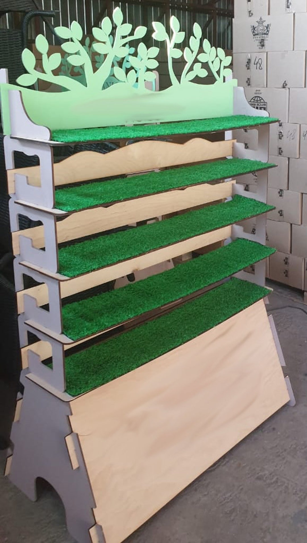 Laser Cut Shopping Mall Display Rack Shelves Rack SVG DXF PDF Vector ...