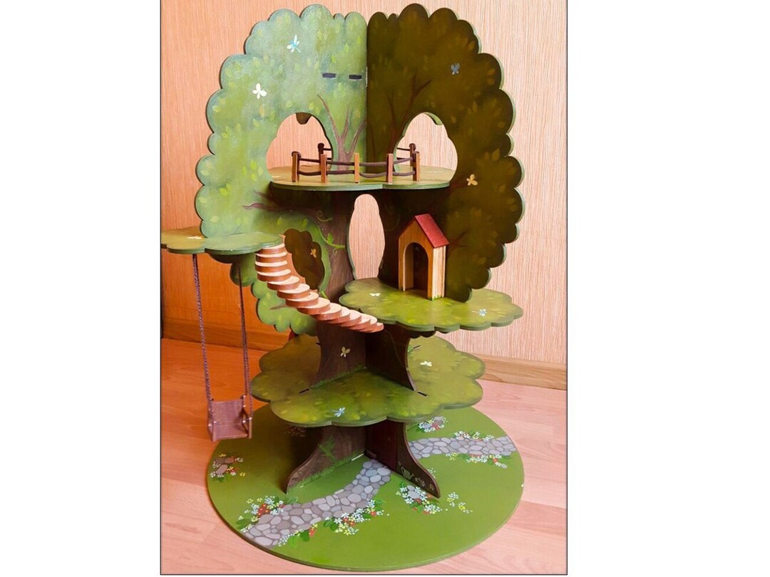Laser Cut Tree House Model Kit SVG DXF Vector Router Plan Instant ...