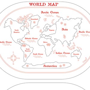 Laser Cut World Map Peg Jigsaw Puzzle Toy - Etsy