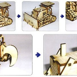 Laser Cut Bulldozer 3D Model Kit Cdr Ai Dxf Eps Pdf SVG Glowforge ...