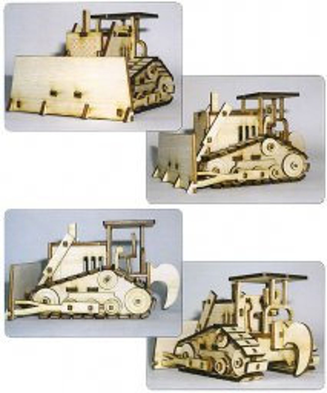 Laser Cut Bulldozer 3D Model Kit Cdr Ai Dxf Eps Pdf SVG Glowforge ...