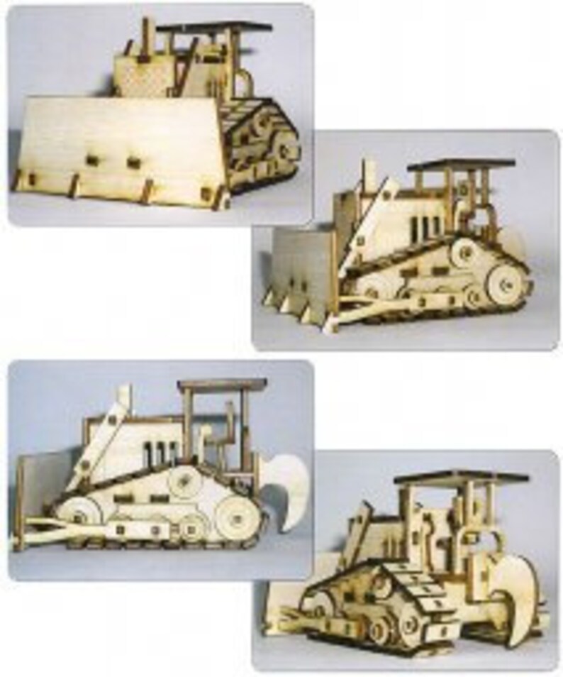 Laser Cut Bulldozer 3D Model Kit Cdr Ai Dxf Eps Pdf SVG - Etsy