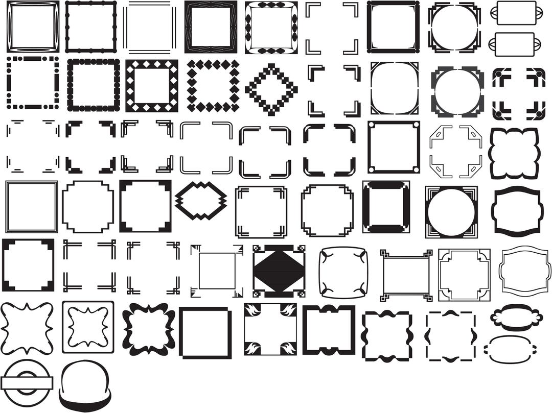 Frame & Border Clipart: Perfect for Digital Print Designs Design ...