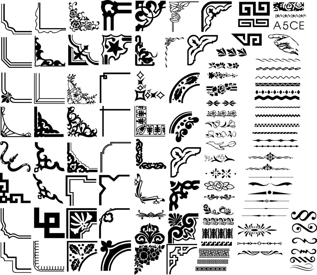 Design Borders & Corners Perfect for Digital Print Designs | Ornamental ...