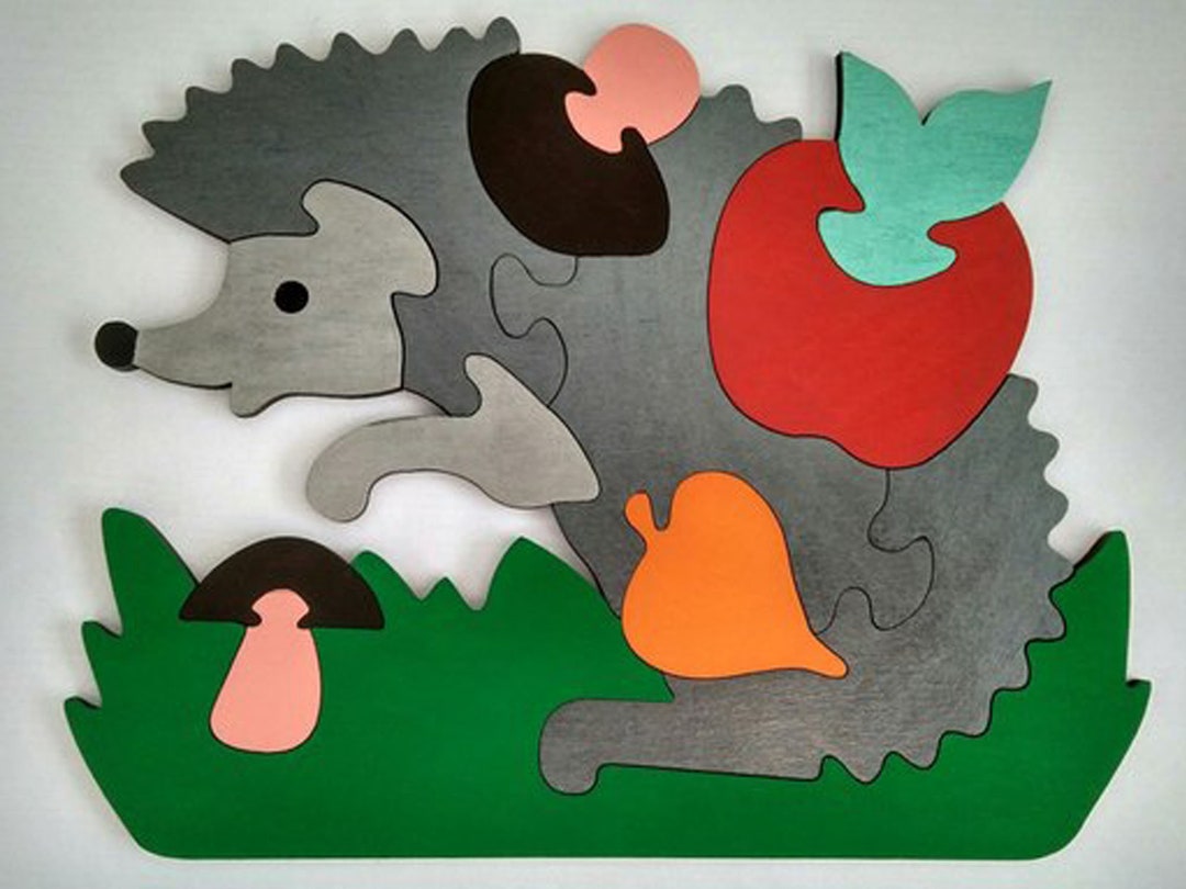 Hedgehog-jigsaw-puzzle-game-for-kids 3d-puzzle-model-3mm Puzzle Laser ...