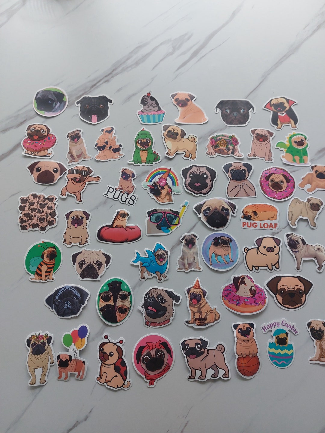 Sticker Set Mops Pugs Puglife Möpse lustig Süße Hunde Pug Lady Boy ...
