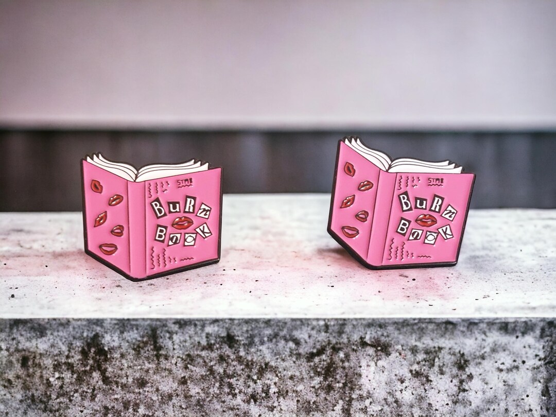 Badge Burn Book Mean Girls Get in Looser Pink Book High School Pin ...