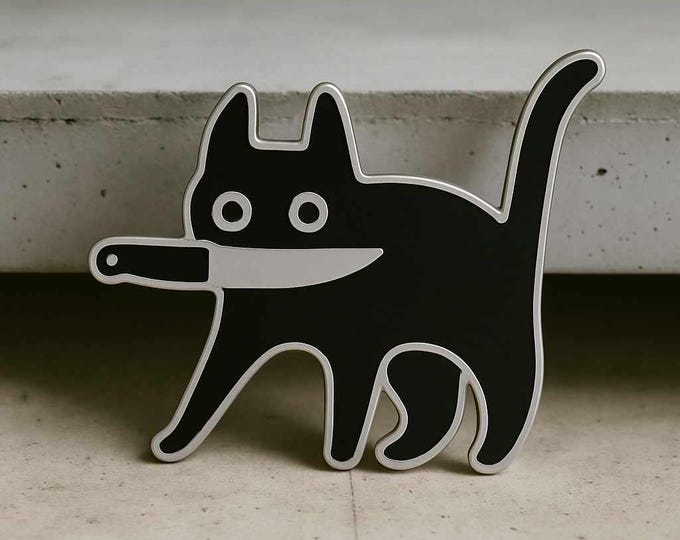 Knifecat Embroidered Patch - Etsy