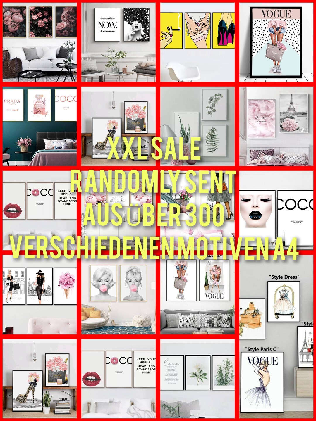 Handmade Poster Sets XL Poster SALE A4 21x30 Poster Bundle – 15/30/50 ...