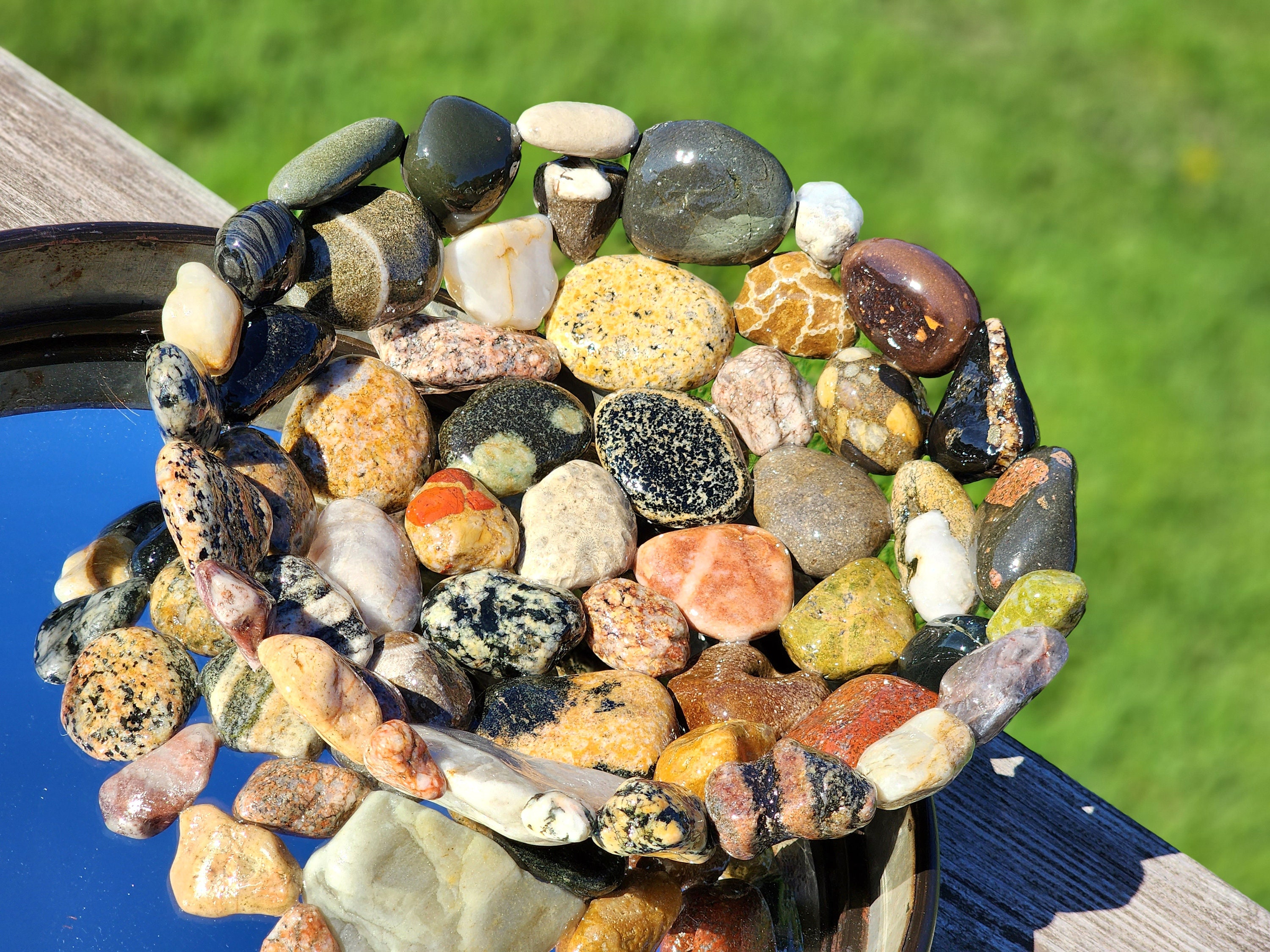 12 Rock Platter Fruit Bowl Stones Michigan Made - Etsy