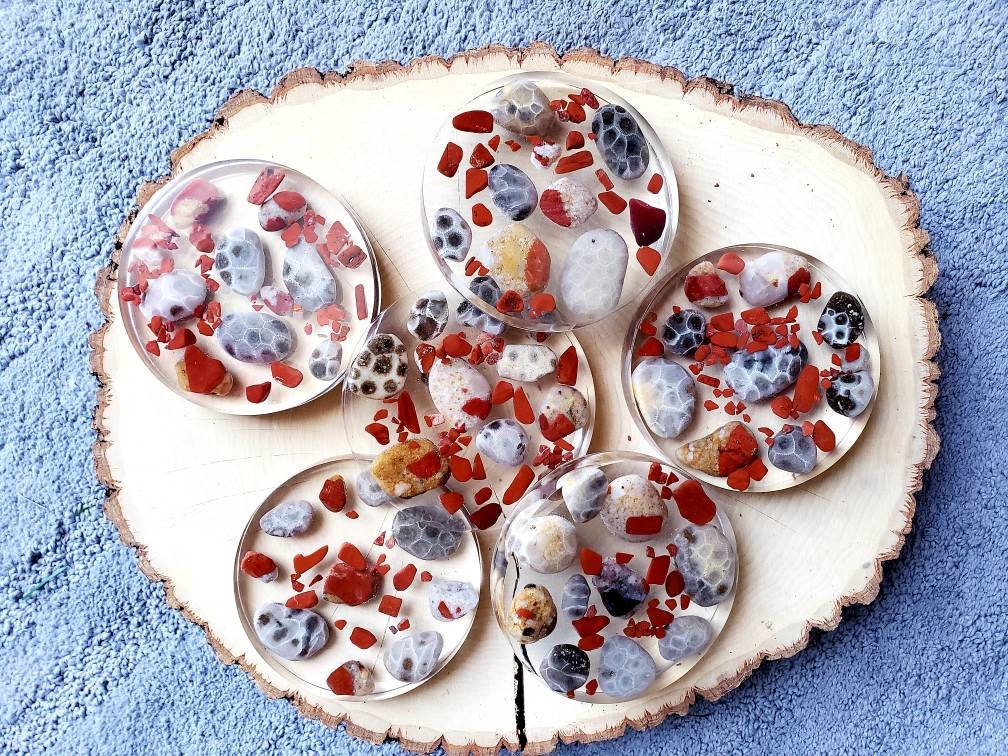 Michigan Petoskey Stone Puddingstone Lake Huron Rocks Stone Resin ...