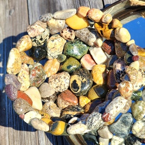 13" Rock Bowl, Fruit Bowl, Stones, Michigan Made, Kitchen Platter, One ...