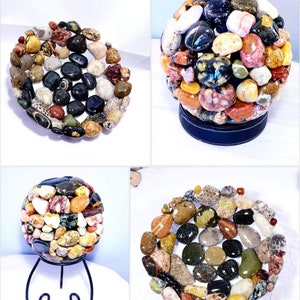 13" Rock Platter, Petoskey Stone, Puddingstone, Rock Home Decor, Table ...