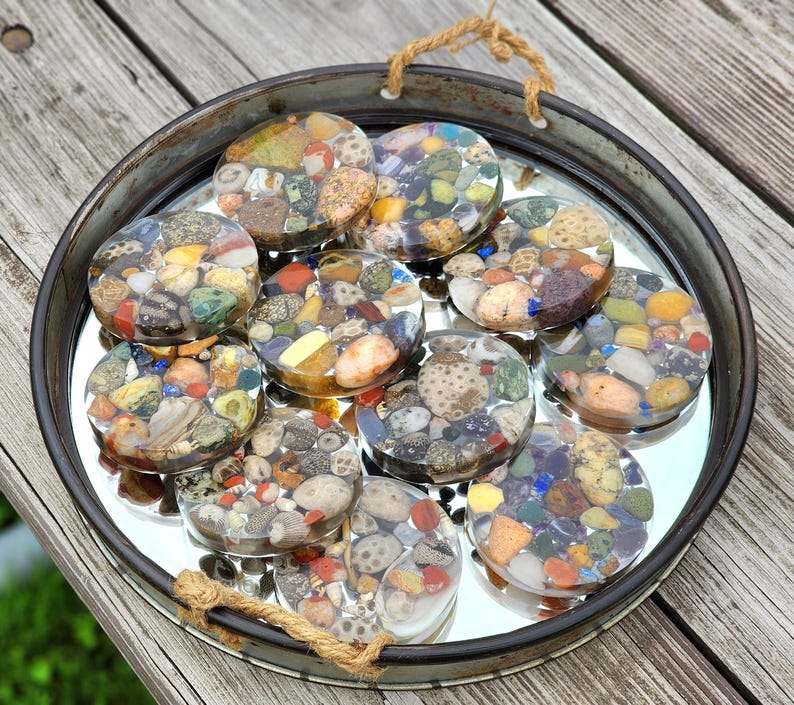 13" Handmade One-of-a-kind Rock Platter, Fruit Bowl, Rock Home Decor ...