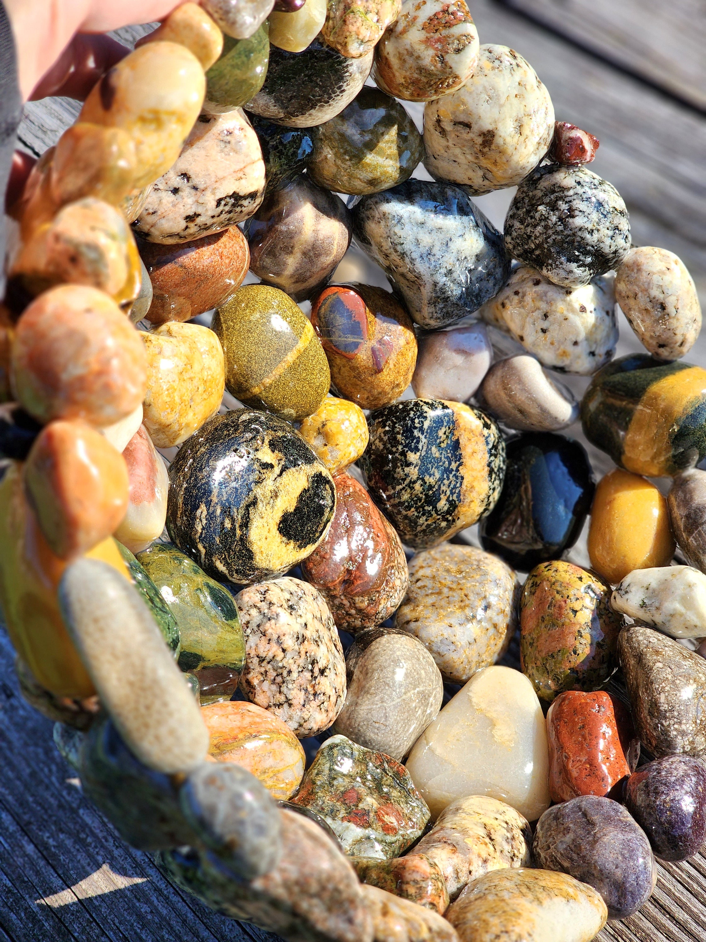 12 Rock Platter Fruit Bowl Stones Michigan Made - Etsy