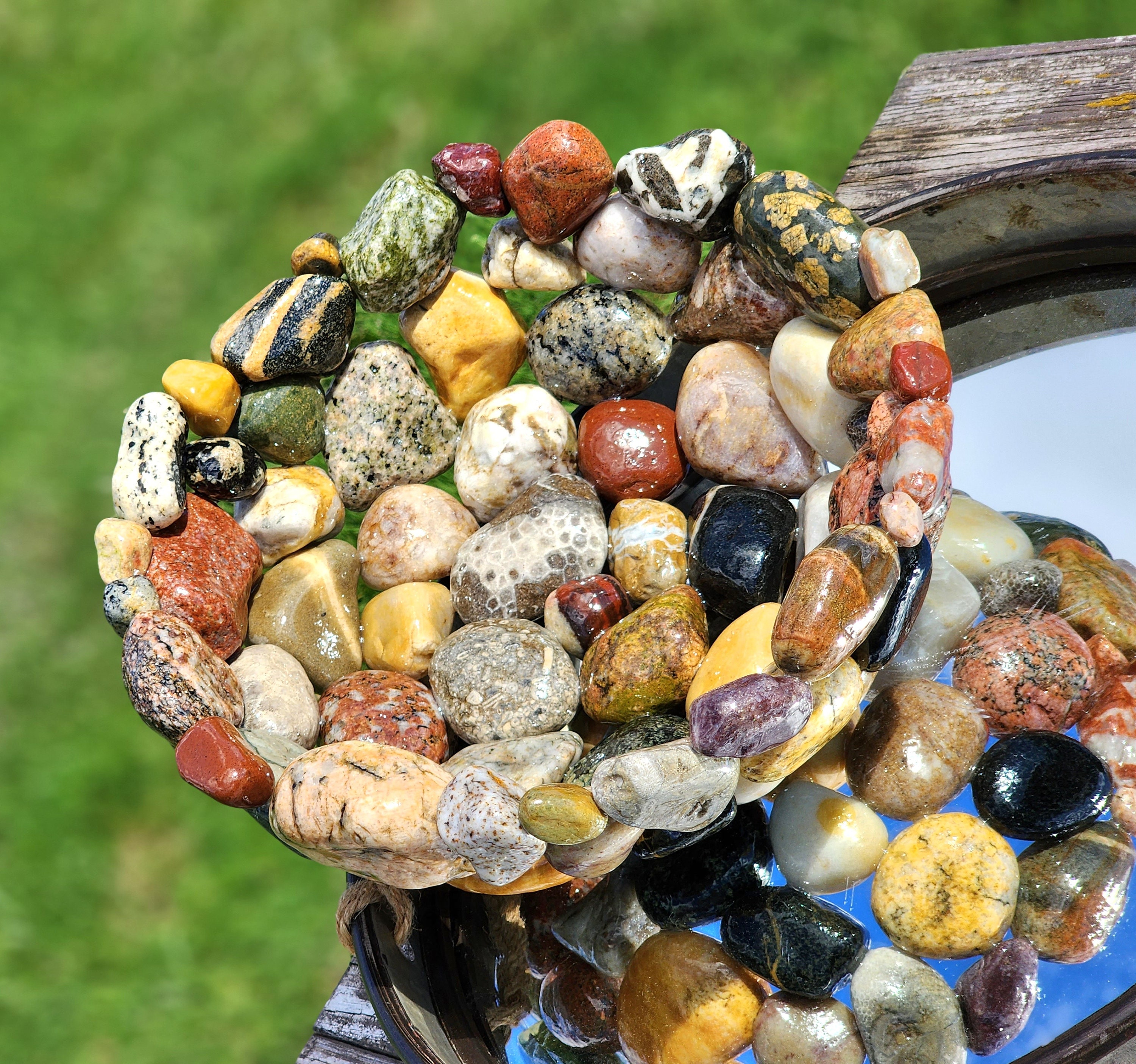 13" Rock Bowl, Fruit Bowl, Stones, Michigan Made, Kitchen Platter, One ...