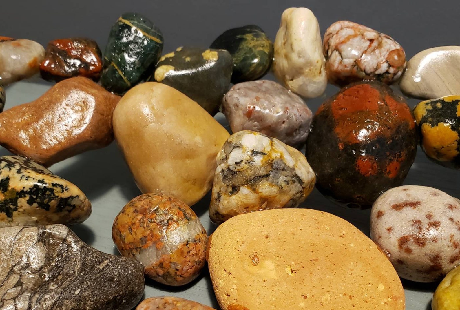 13.5 Rock Platter Petoskey Stone Puddingstone Rock | Etsy