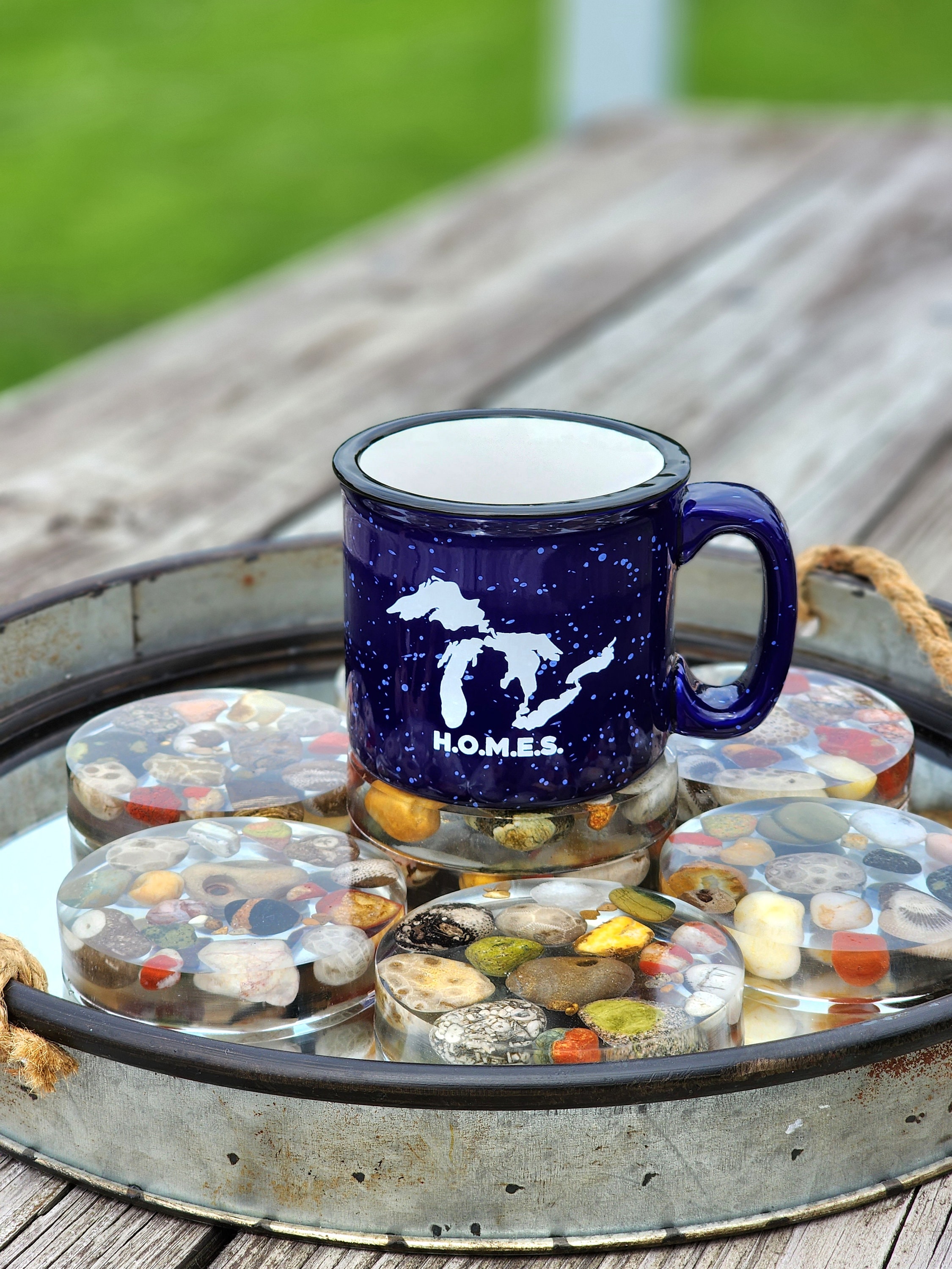 You Choose Your Favorite Coasters! Michigan Petoskey Stone Puddingstone ...