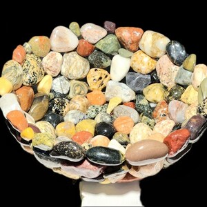13" Rock Bowl, Fruit Bowl, Stones, Michigan Made, Kitchen Platter, One ...