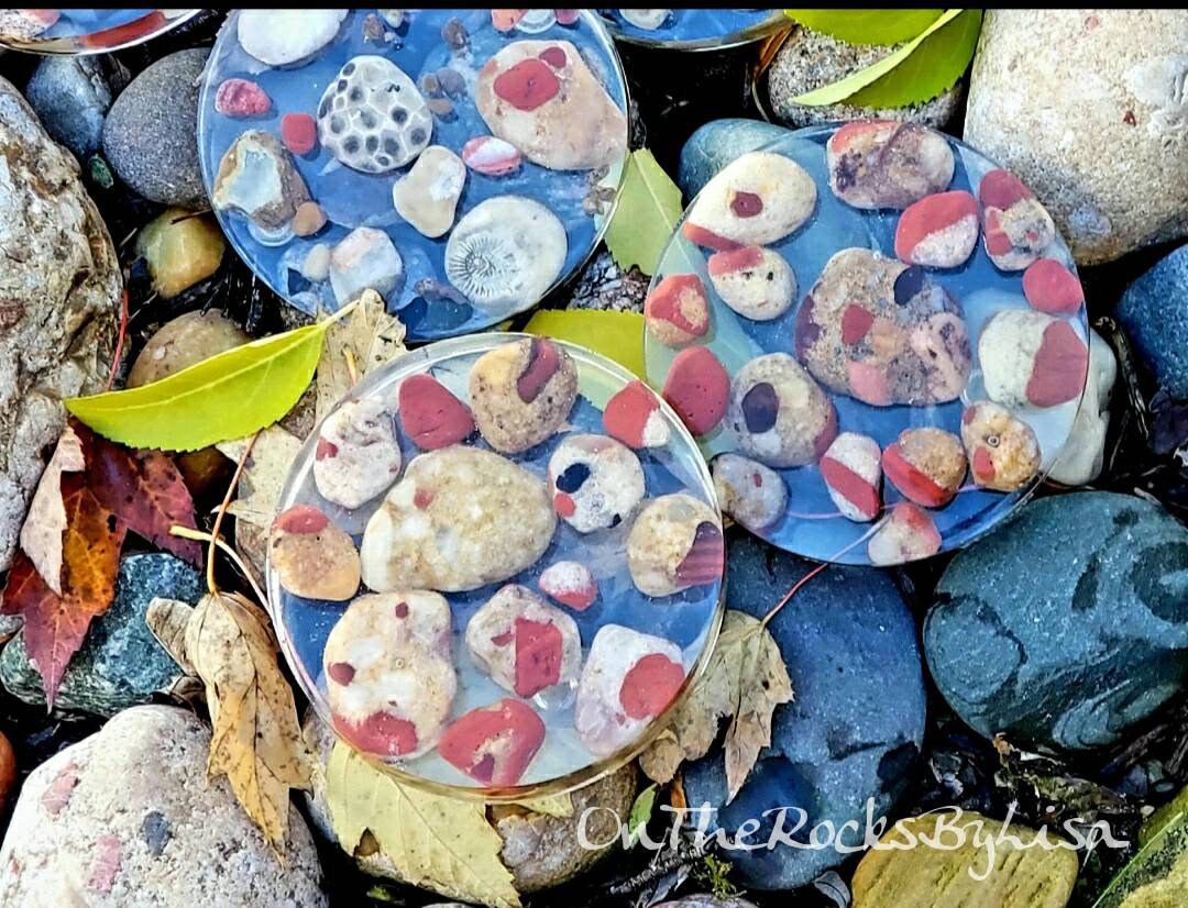 Michigan Petoskey Stone Puddingstone Lake Huron Rocks Stone Resin ...