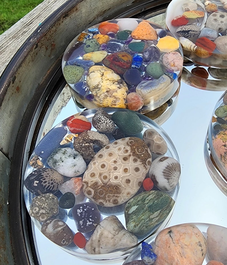 You Choose Your Own Coasters! Michigan Petoskey Stone Puddingstone Lake ...