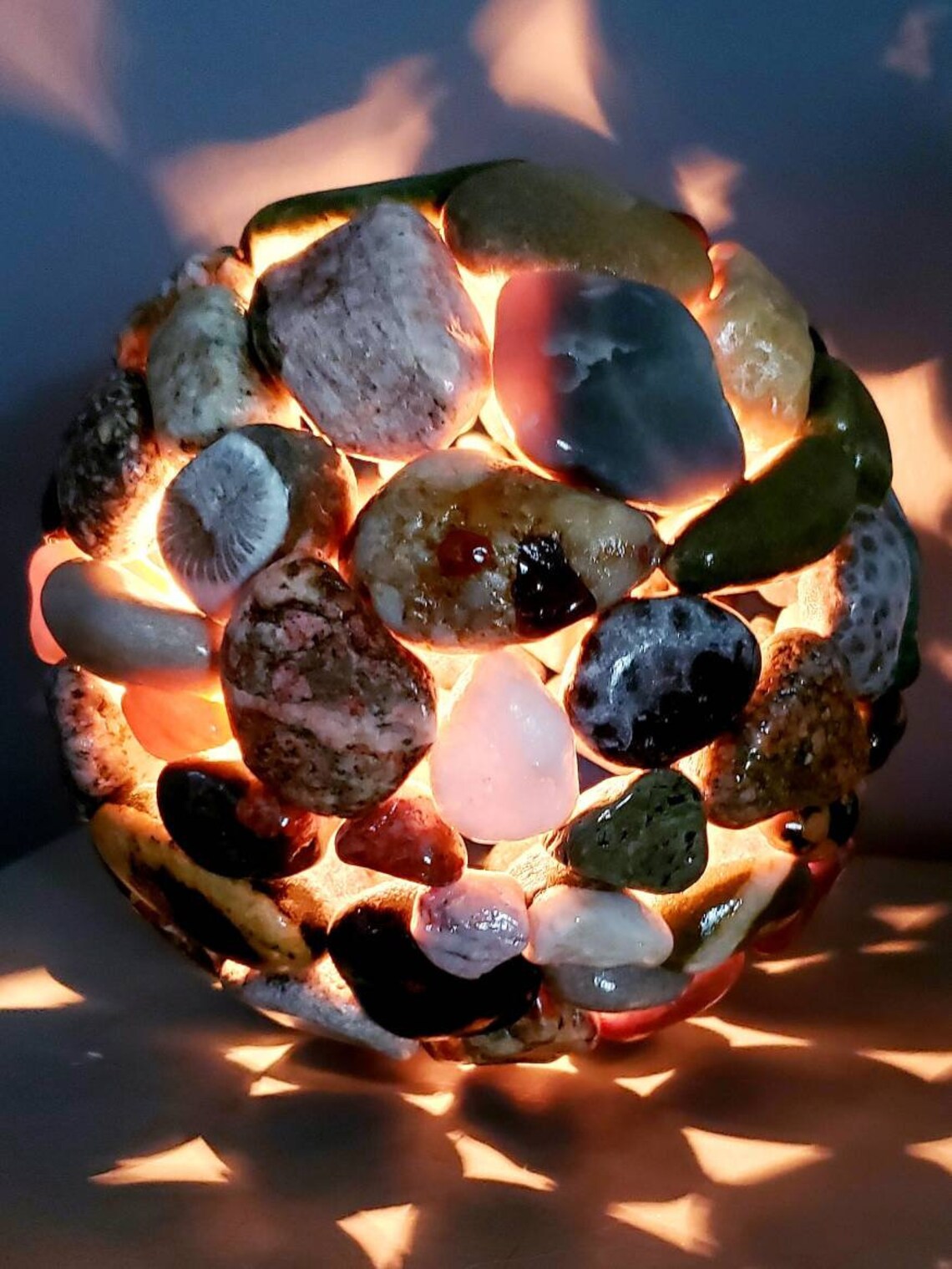 25 Rock Gazing Ball Globe Light Petoskey Stone | Etsy