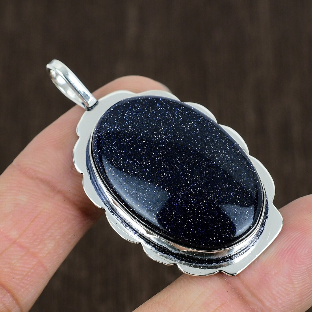 Fabulous Solid 925 Starling Silver Pendant, Blue Sun Star Gemstone ...