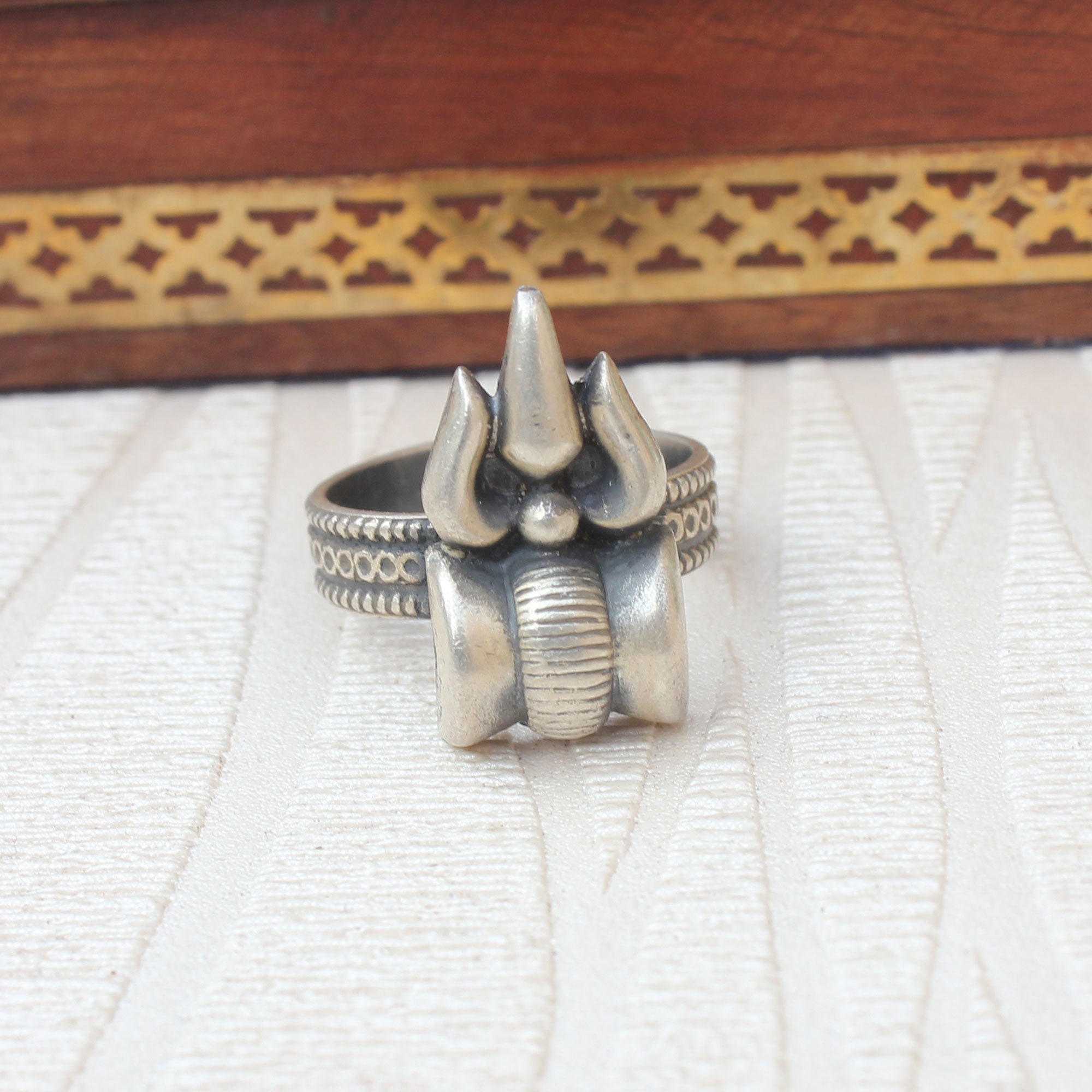 Hindu Gott Shiva Trishul Ring 925 Starling Silber Modischer | Etsy