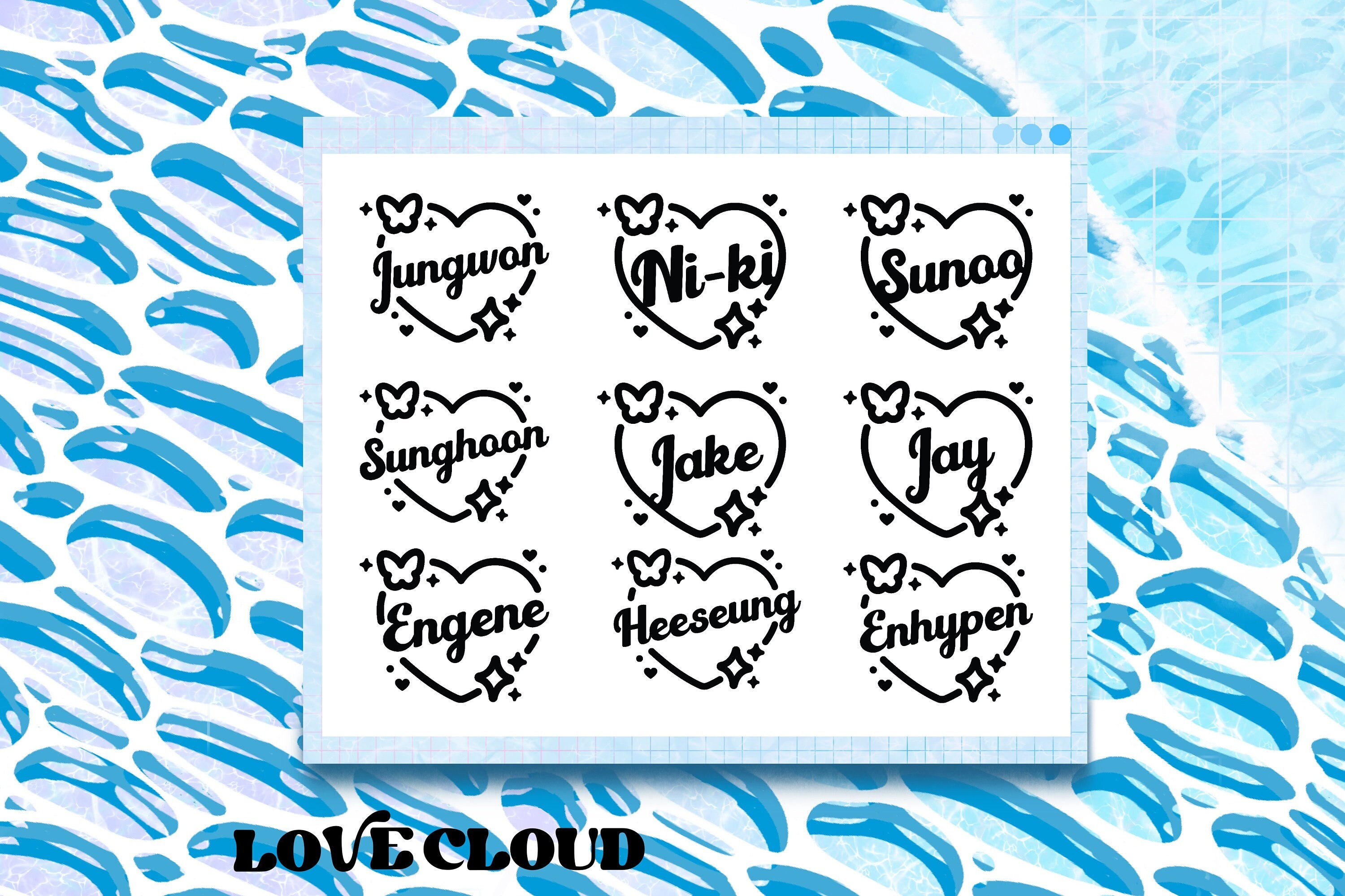 Enhyphen Lightstick Holographic Decal Stickers for - Etsy Denmark