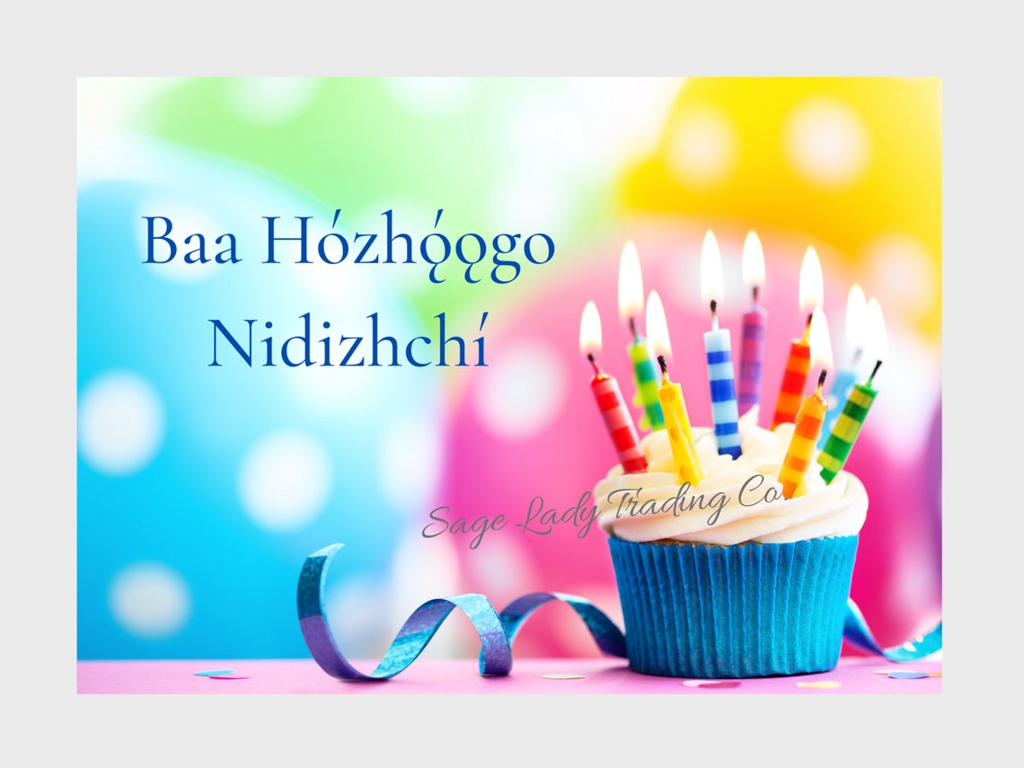 Printable Happy Birthday Card in the Navajo Language INSTANT - Etsy