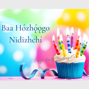 Printable Happy Birthday Card in the Navajo Language; INSTANT DOWNLOAD ...