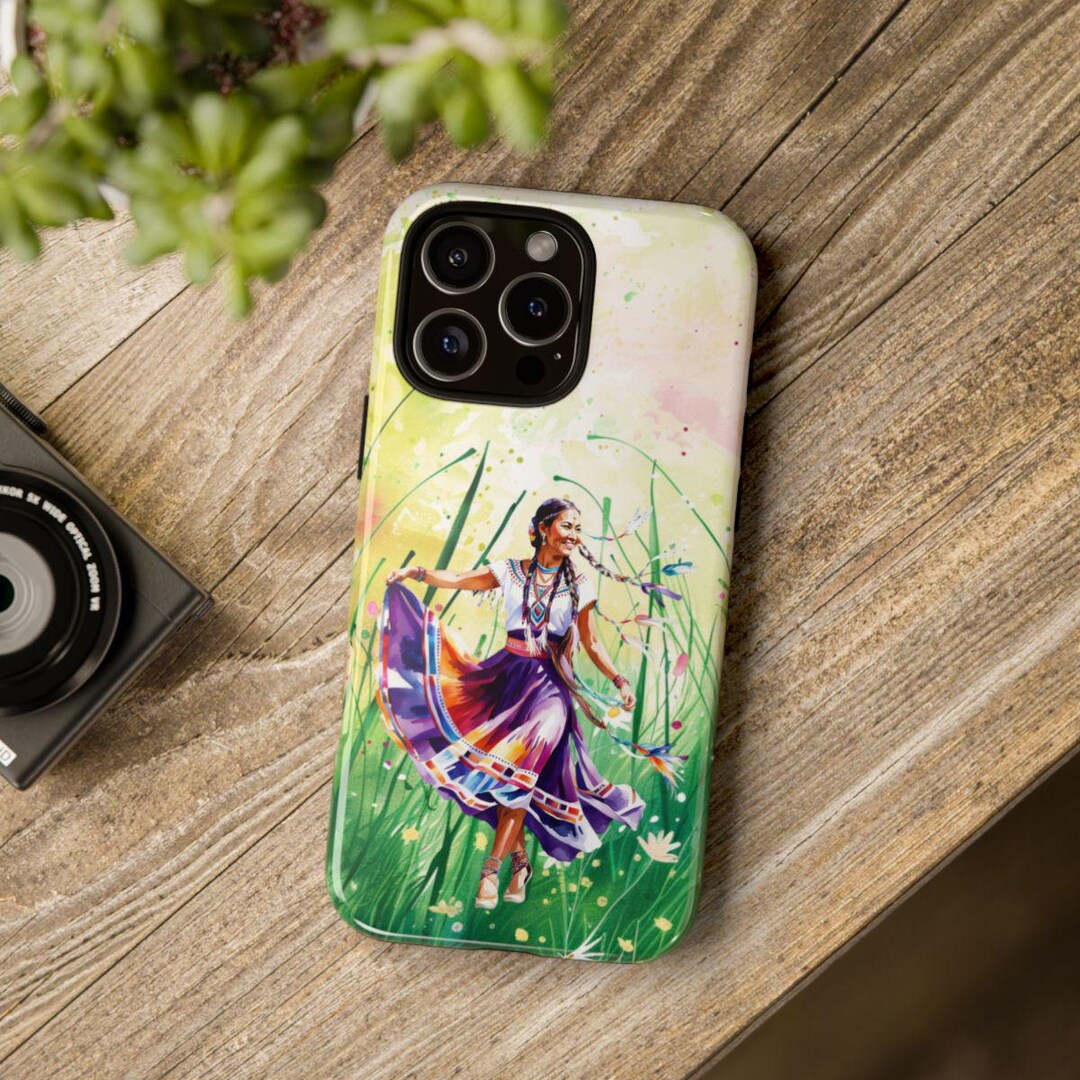 Indigenous Woman Pow Wow Dancer Native American Design Tough Phone Case ...