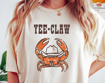 Yee Claw Yee Haw Crab Shirt, Comfort Colors Tee, Cowboy Crab Meme Shirt, Sarcastic T Shirt ...