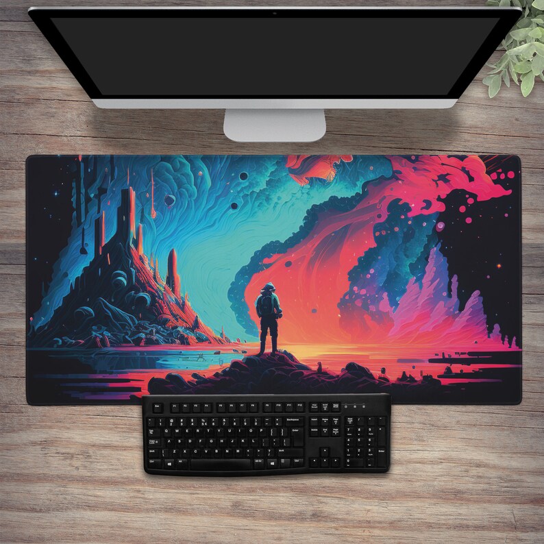 Fantasy Sci Fi Gaming Mousepad Japanese Desk Mat Alien - Etsy
