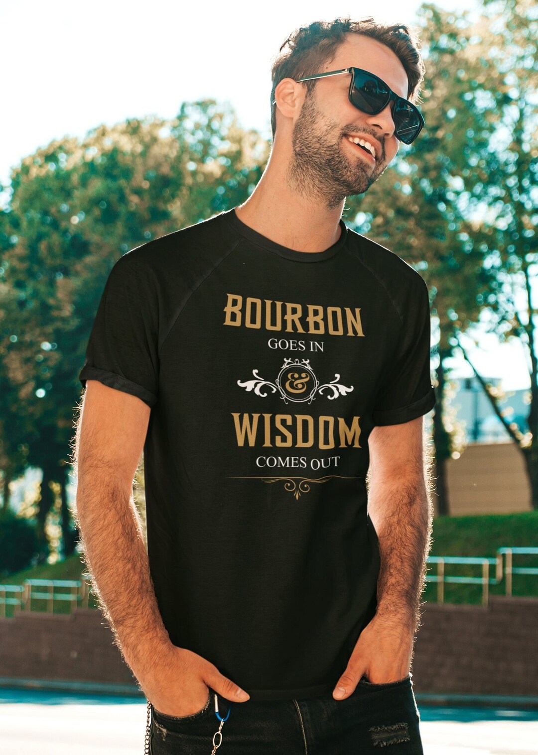 Bourbon Goes in Wisdom Comes Out Bourbon Shirt Bourbon - Etsy