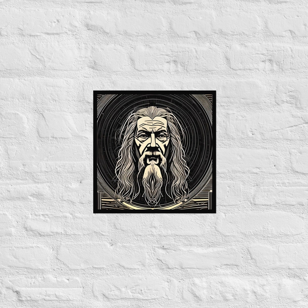 Wizard Portrait, Fantasy Art, Merlin Poster, Once Upon A Time Fantasy ...