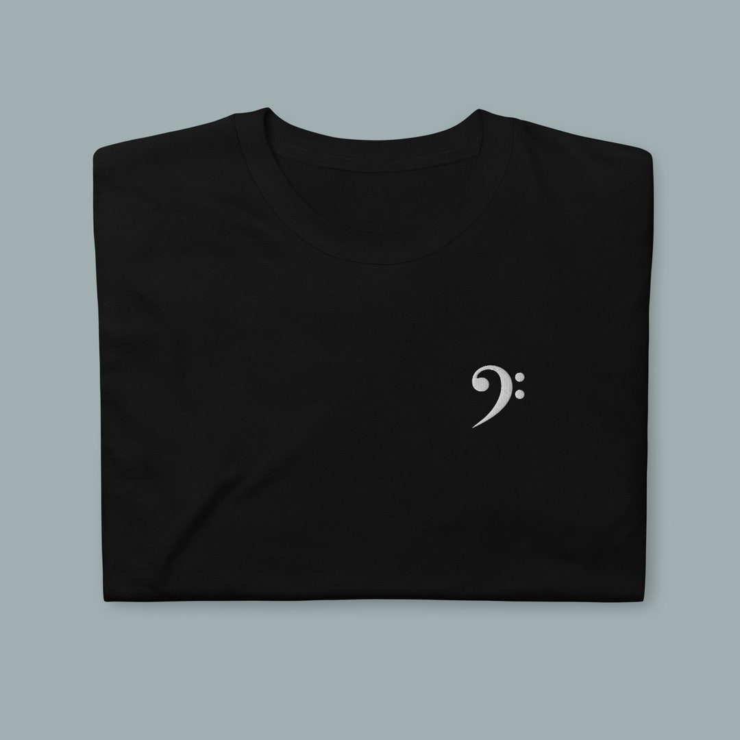 Embroidered Bass Clef Shirt, Teacher Gift, Bass Player, Gifts for ...