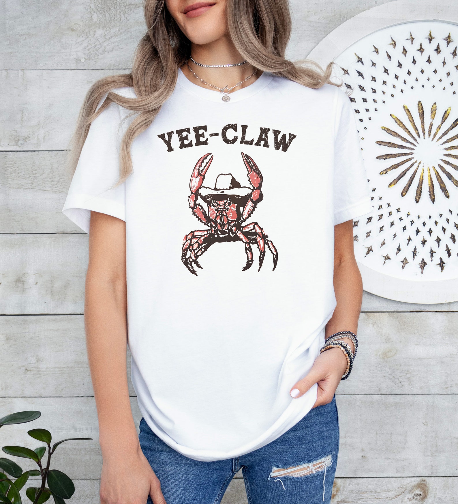 Yee Claw Yee Haw Crab Shirt, Comfort Colors Tee, Cowboy Crab Meme Shirt ...