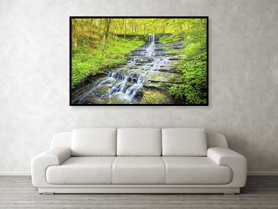 Falls Hollow Print, Framed Print, Nature Photograph, Waterfall Print ...