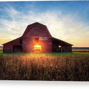 Barn Sunset, Old Barn, Red Barn, Farm Scene, Sunset Photography, Fine ...